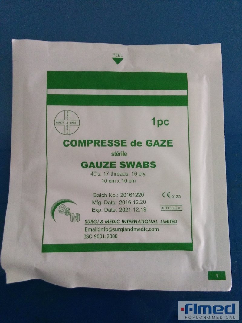 Sterile Gauze Swabs 12 Ply 5 x 5 cm White from China manufacturer ...